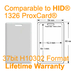 Clamshell Proximity Card-37bit H10302 Compare to HID Prox II 1326 ...