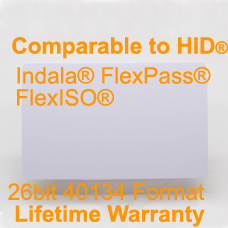Printable proximity Card - 26bit 40134 compare to Indala FlexISO_Nubian ...
