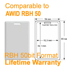 125KHz Proximity Clamshell card for AWID RBH 50_Nubian-rfid