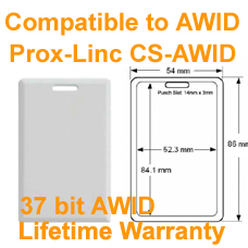 Proximity Clamshell Card 37bit AWID Format Compatible with 37bit AWID ...