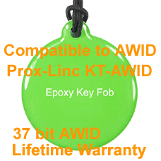 Proximity Epoxy Key Fob 37bit AWID format compatible with AWID Prox ...